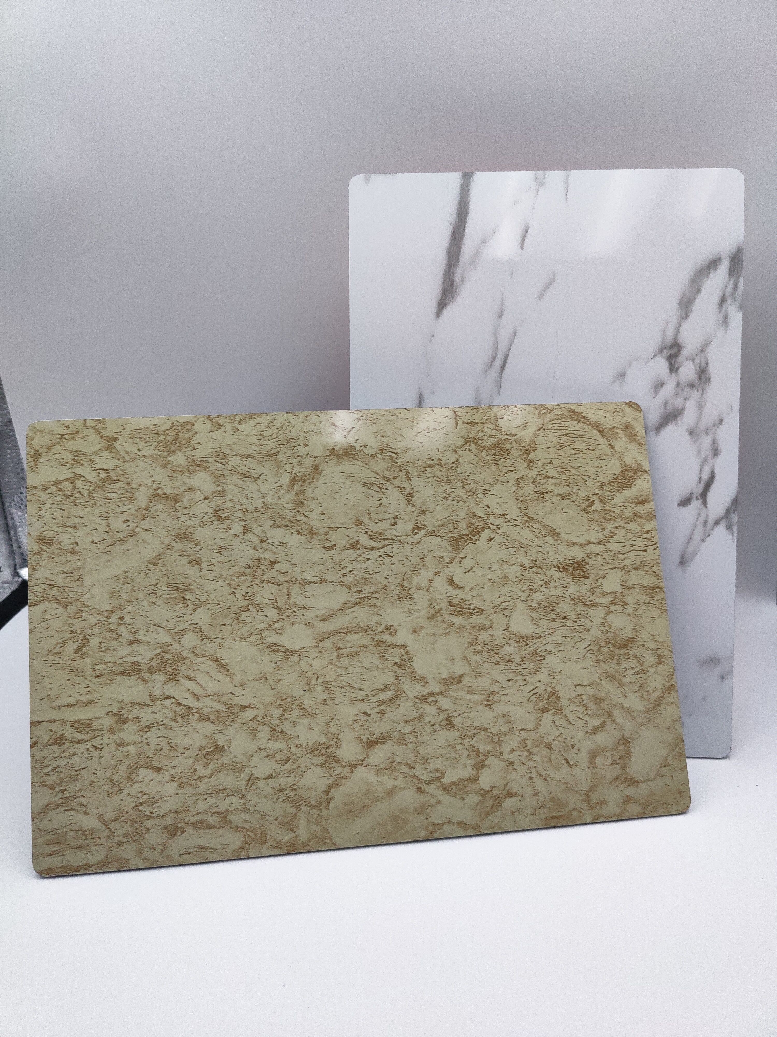 Anodized Fire Retardant ACP Sheet , Stone Grain Color Aluminium ACP Sheet